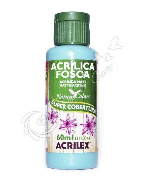 TINTA ACRILICA FOSCA ACRILEX TURQUESA 60ML - Encantos e Cores