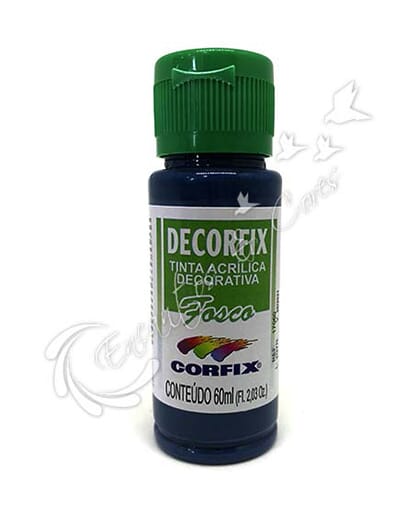 TINTA ACRÍLICA FOSCA DECORFIX 60ML COR 386 BLUE NIGHT - Encantos e Cores