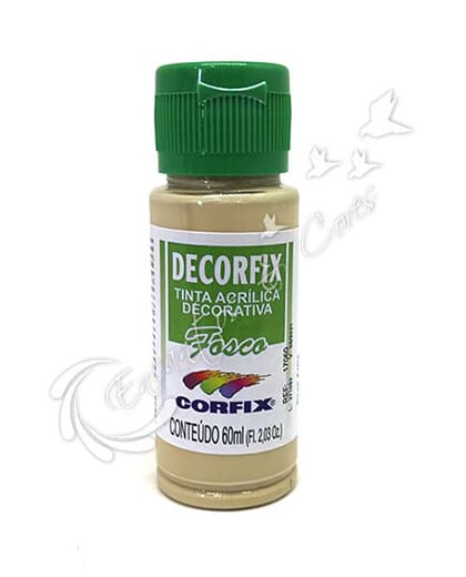 TINTA ACRÍLICA FOSCA DECORFIX 60ML COR 423 BEGE AREIA - Encantos e Cores