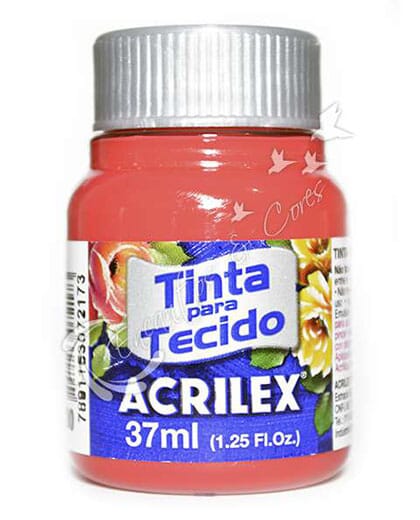 TINTA TECIDO FOSCA VERMELHO BEBÊ 37 ML - Encantos e Cores